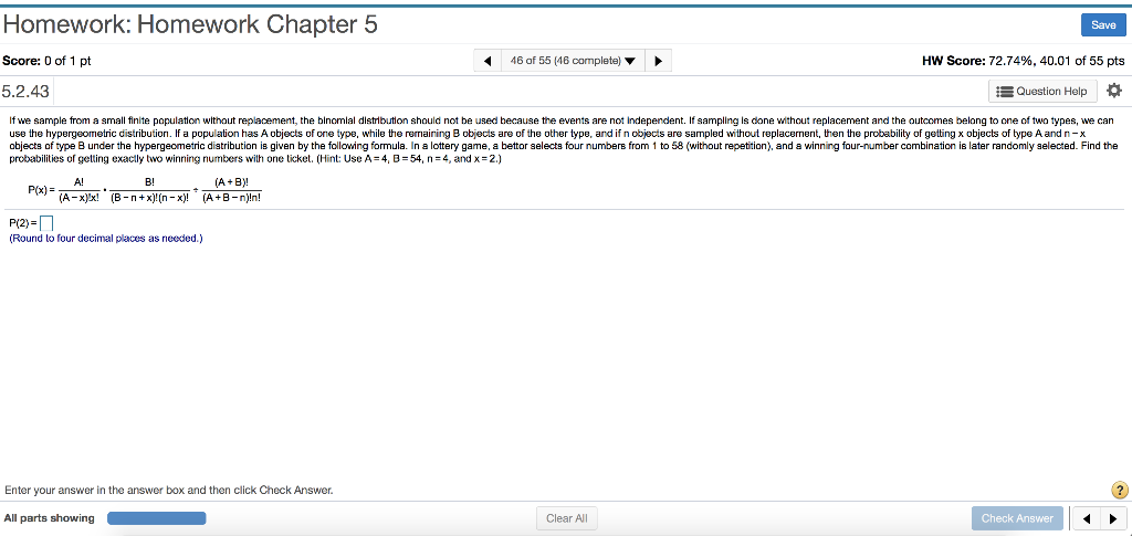 Solved Save Homework Homework Chapter 5 Score 0 Of 1 Pt