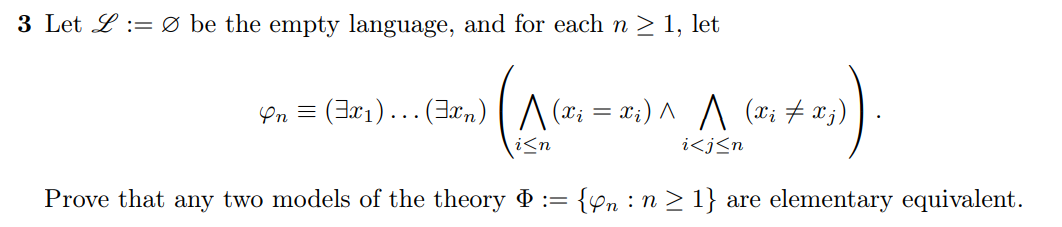 3 Let L := Ø be the empty language, and for each n > | Chegg.com