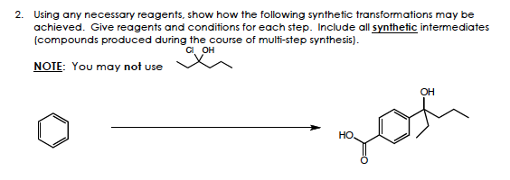 Solved Using any necessary reagents, show how the following | Chegg.com