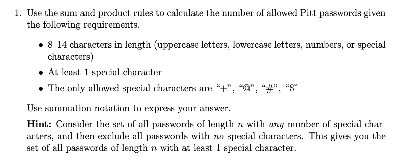 I understand the concept and how to use the sum and | Chegg.com