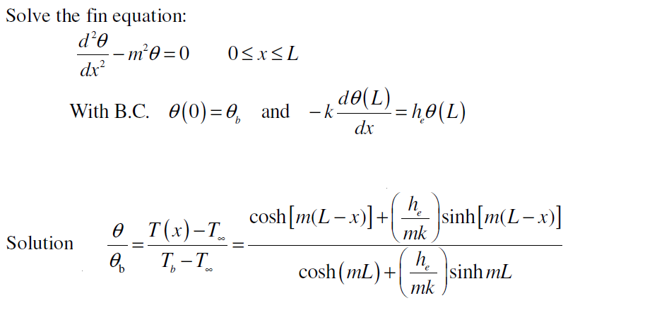 Solved Solve the fin equation: d’ 10-m’o=0 OSXSL With B.C. | Chegg.com