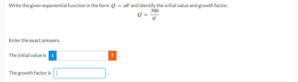Solved Write the given exponential function in the form | Chegg.com