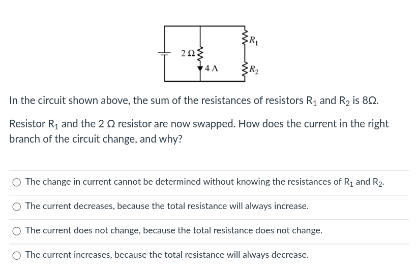 Solved In the circuit shown above, the sum of the | Chegg.com