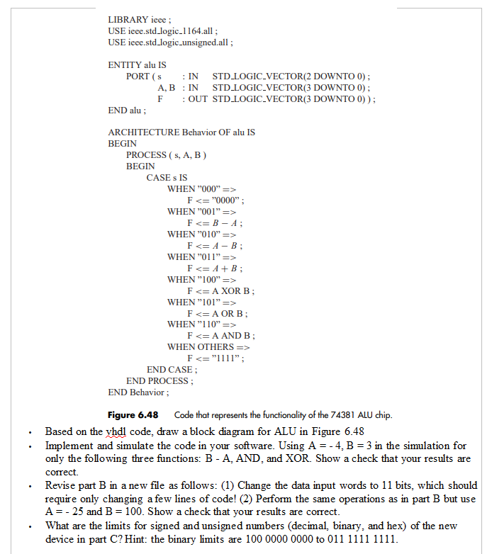 Solved : IN F LIBRARY ieee ; USE ieee.std_logic_1164.all ; | Chegg.com