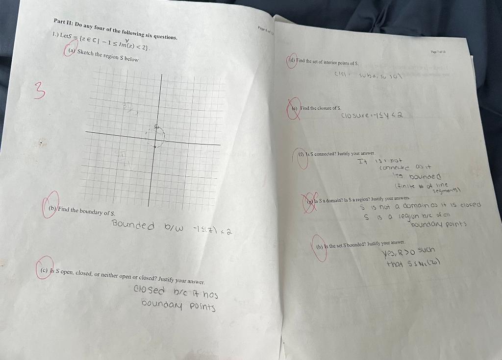 Solved Part II: D0 any four of the following six questions. | Chegg.com
