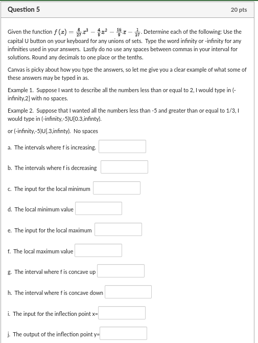 Solved Given the function f(x)=278x3−94x2−916x−271. | Chegg.com