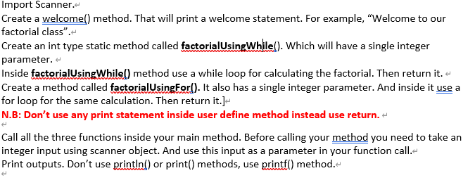 Solved Import Scanner. Create a welcomel) method. That will | Chegg.com