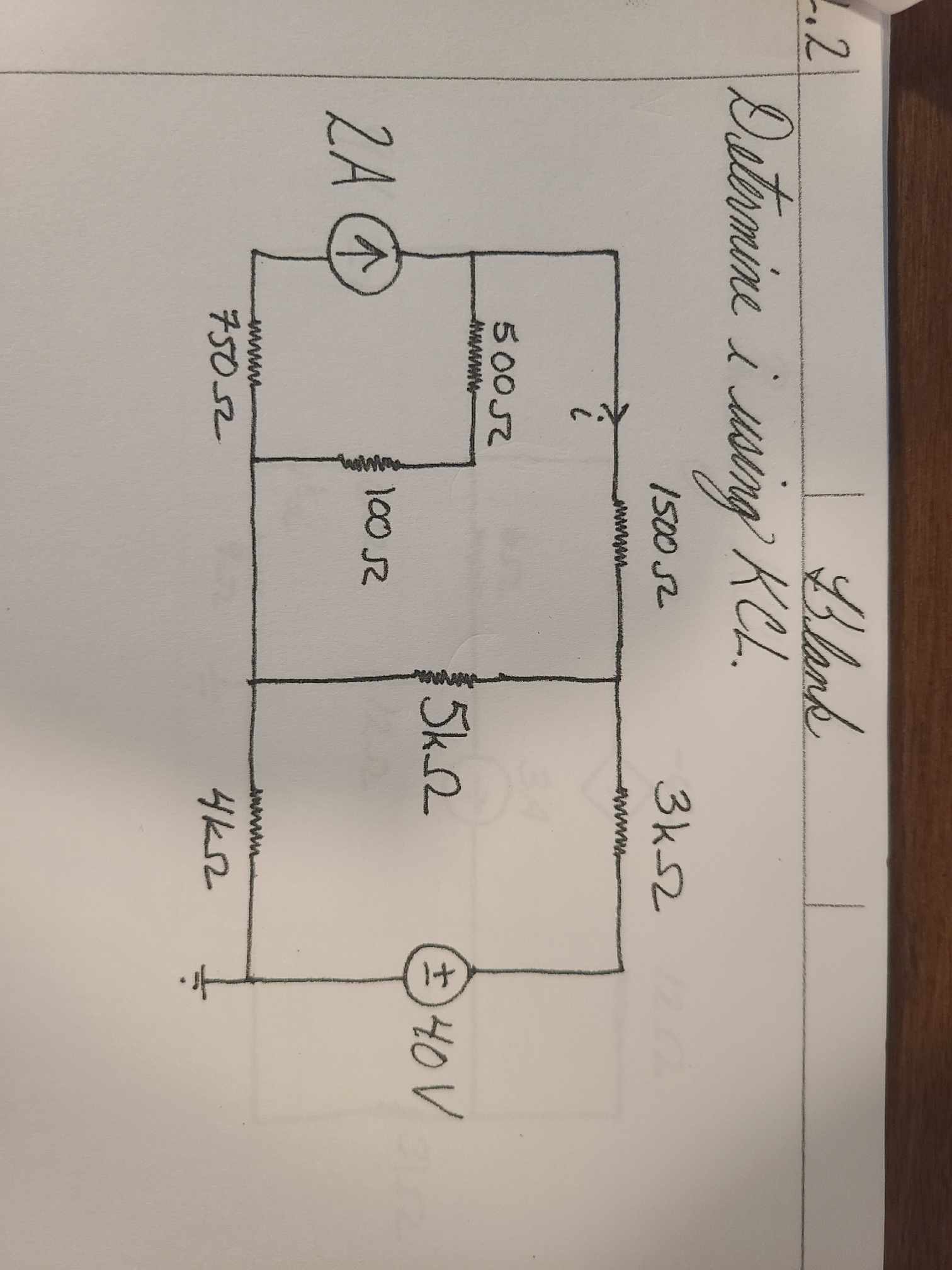 Solved Determine I Using Kcl