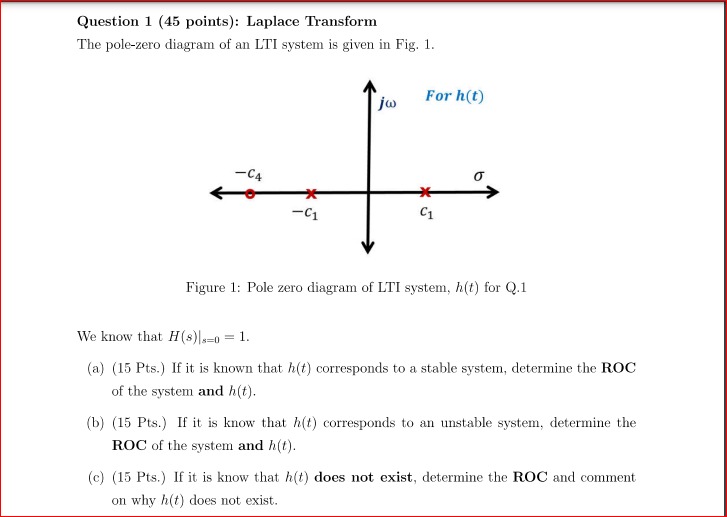Solved Question 1 (45 points): Laplace Transform The | Chegg.com