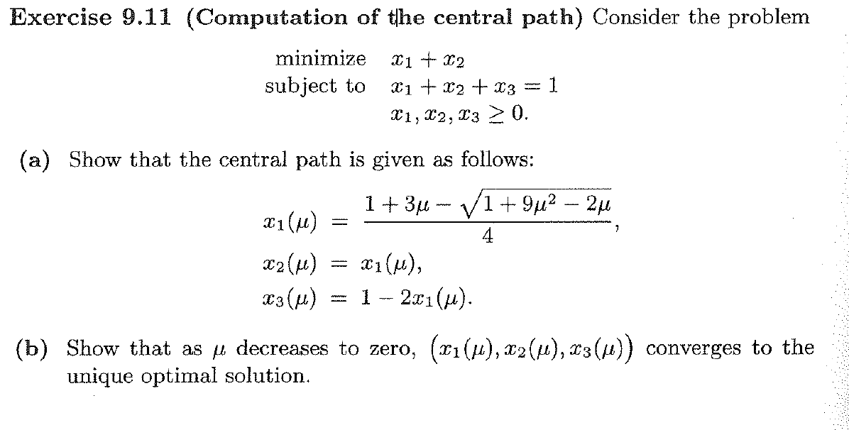 Solved Also please plot the central path, feasible region | Chegg.com