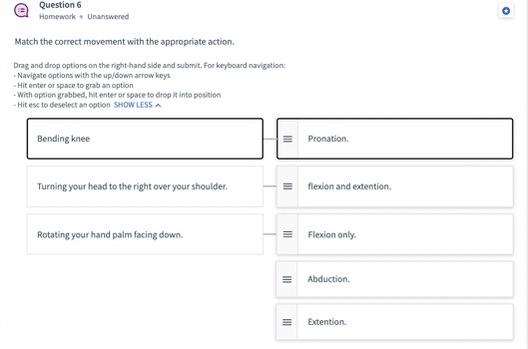 Solved Match the correct movement with the appropriate | Chegg.com