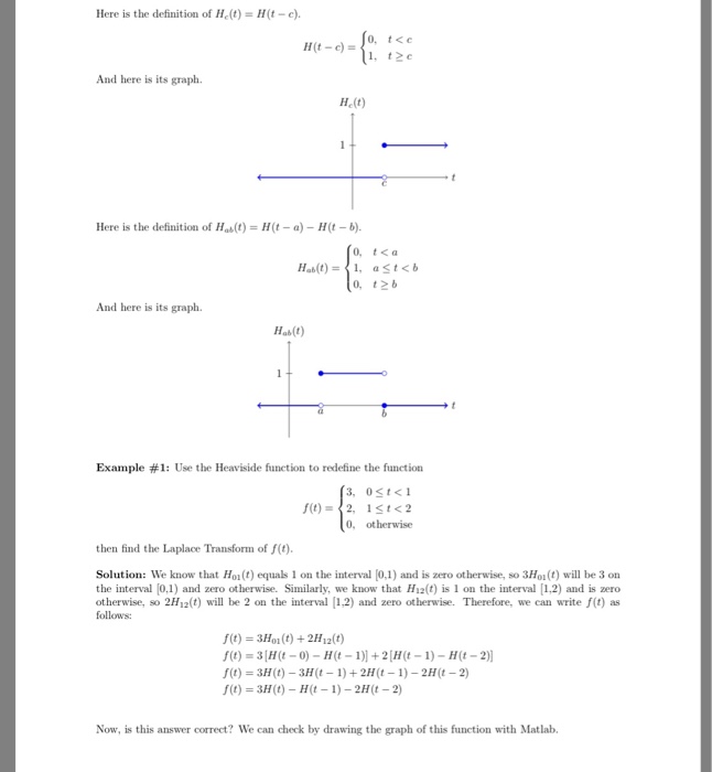 Solved Table: Here is a small table of Laplace Transforms. | Chegg.com