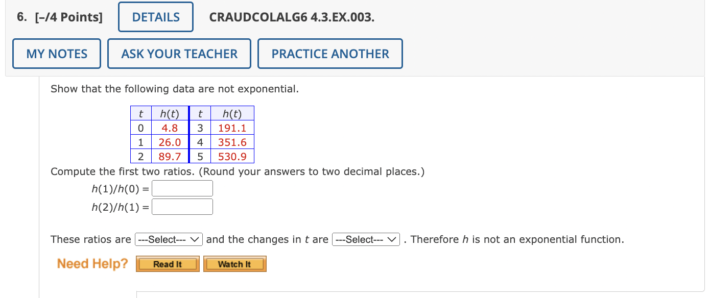 Solved Show that the following data are not exponential. | Chegg.com