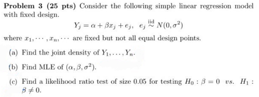 Solved Problem 3 (25 ﻿pts) ﻿Consider the following simple | Chegg.com
