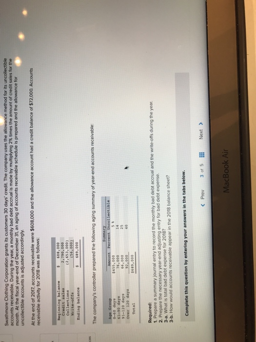 Solved 30 days' credit. The company uses the accounts | Chegg.com