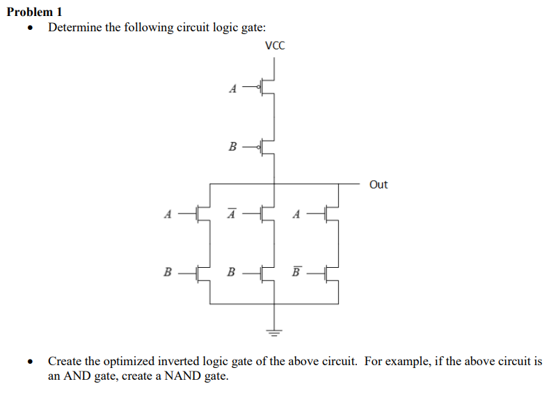 Solved Problem 1 - Determine the following circuit logic | Chegg.com