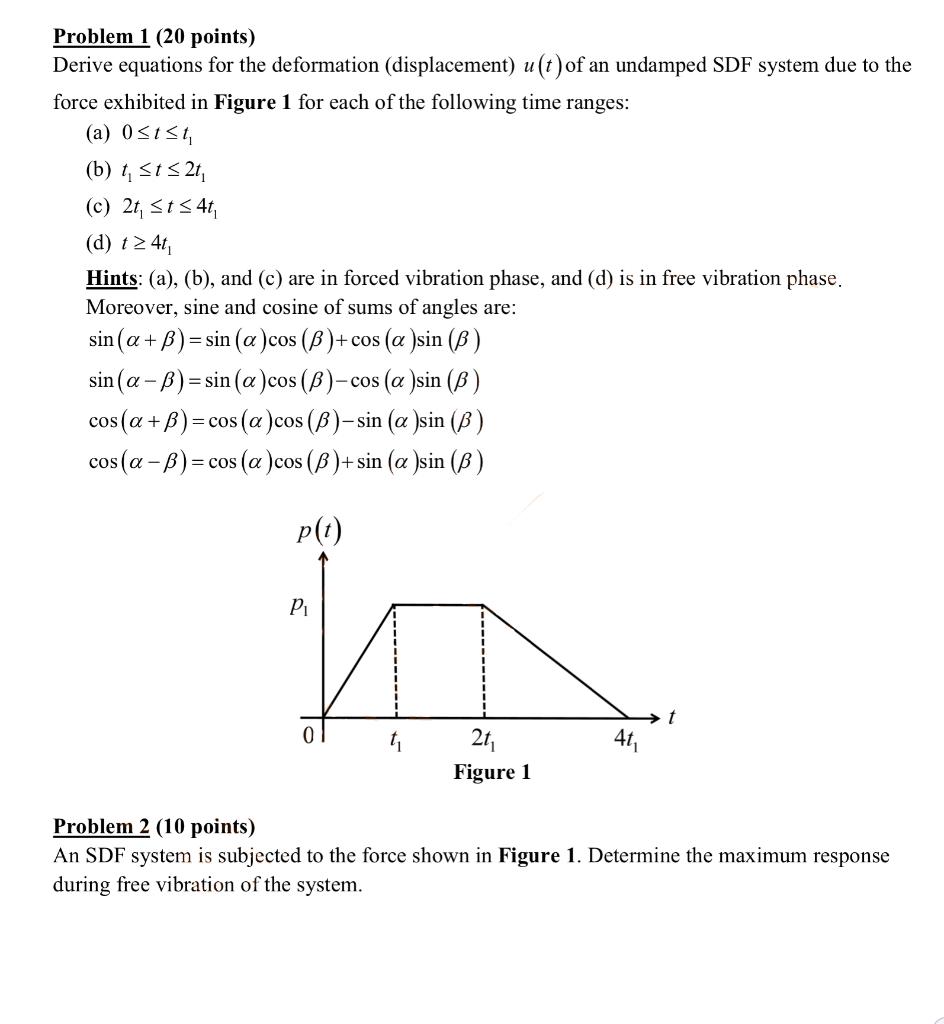 [Solved]: Problem 1 (20 points) Derive equations for the d