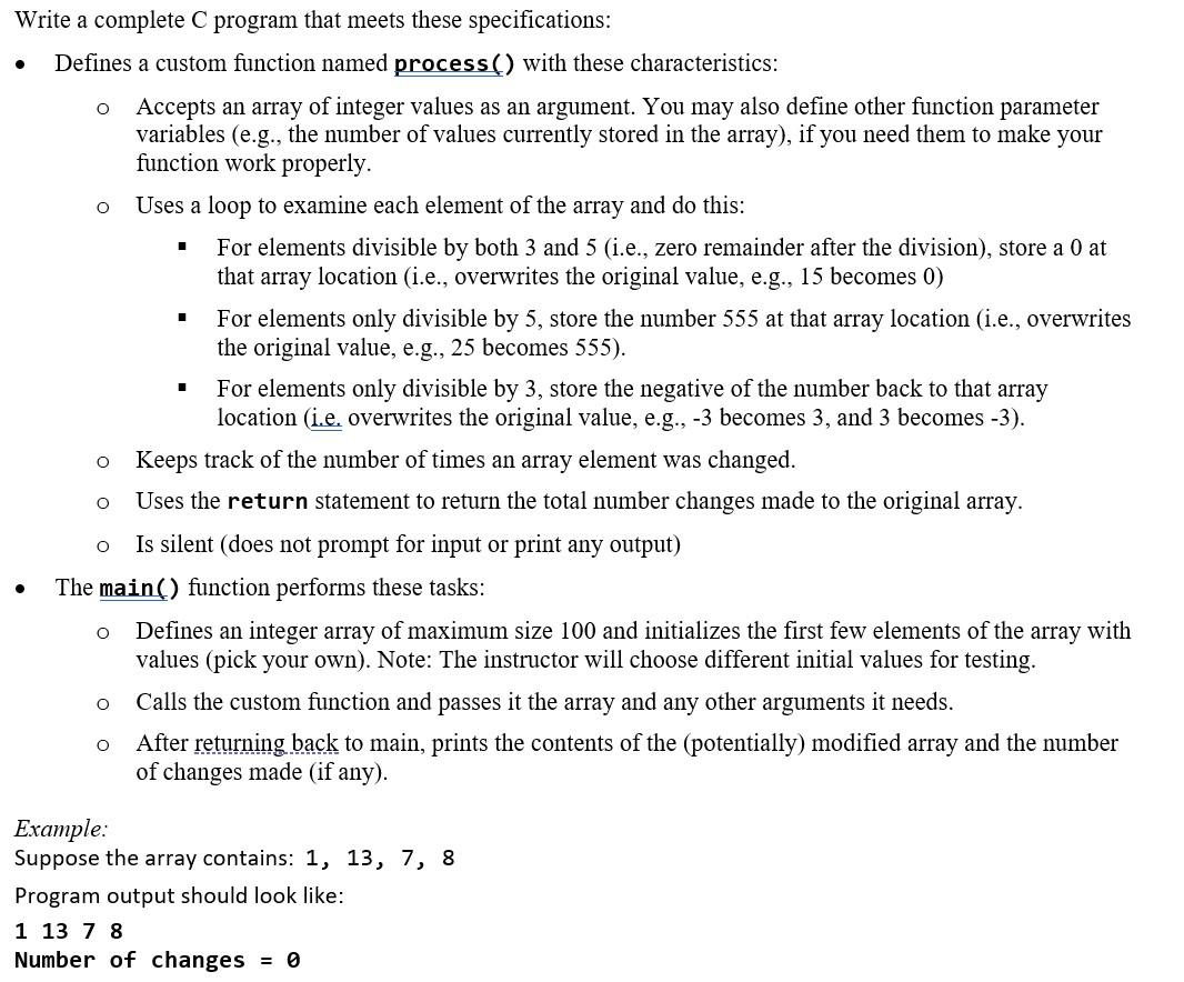 Solved O O 1 1 Write a complete C program that meets these | Chegg.com
