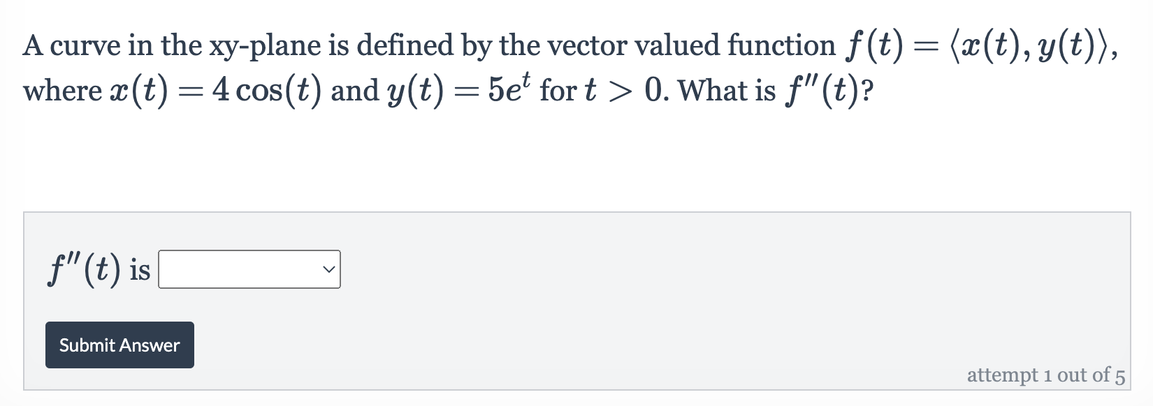 Solved A curve in the xy-plane is defined by the vector | Chegg.com