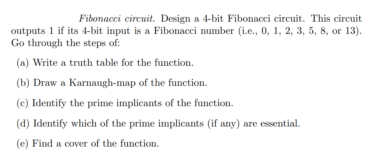 Solved Fibonacci Circuit Design A 4 Bit Fibonacci Circuit 8436