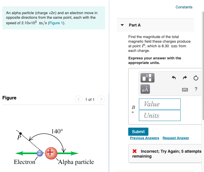 Solved Constants An alpha particle (charge +2e) and an | Chegg.com