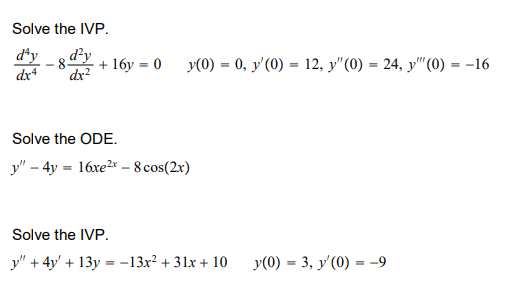 Solved Solve The Ivp