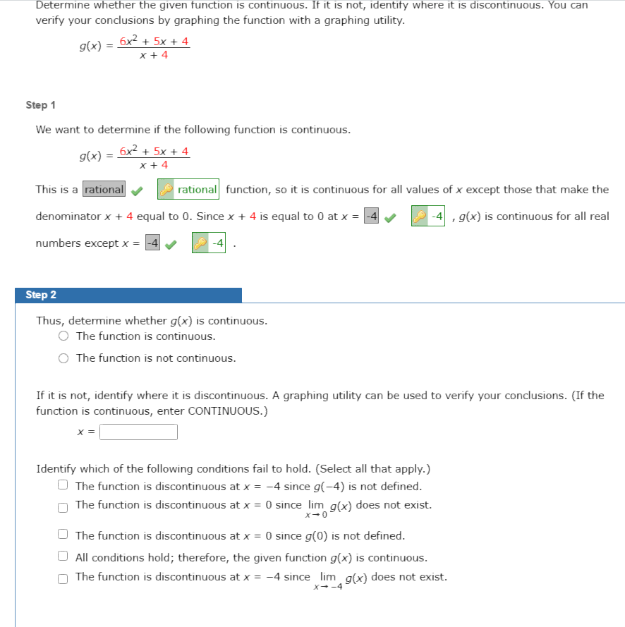 Solved Determine Whether The Given Function Is Continuous