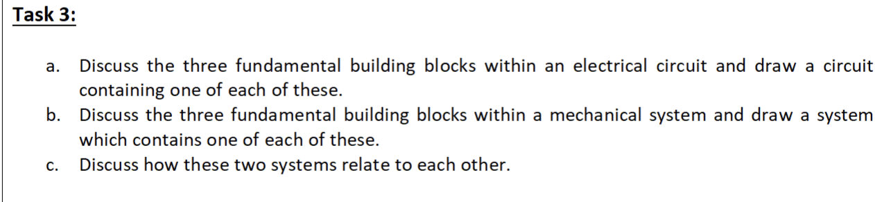 Solved a. Discuss the three fundamental building blocks | Chegg.com
