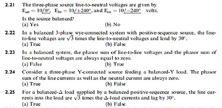 Solved 2.21 The three-phase source line-to-neutral voltages | Chegg.com