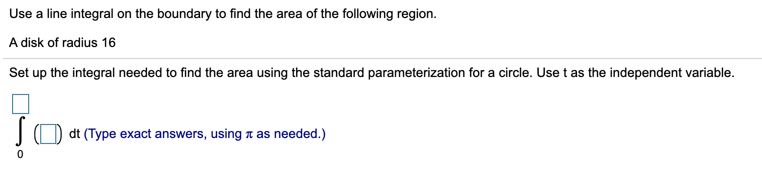 Solved Use a line integral on the boundary to find the area | Chegg.com