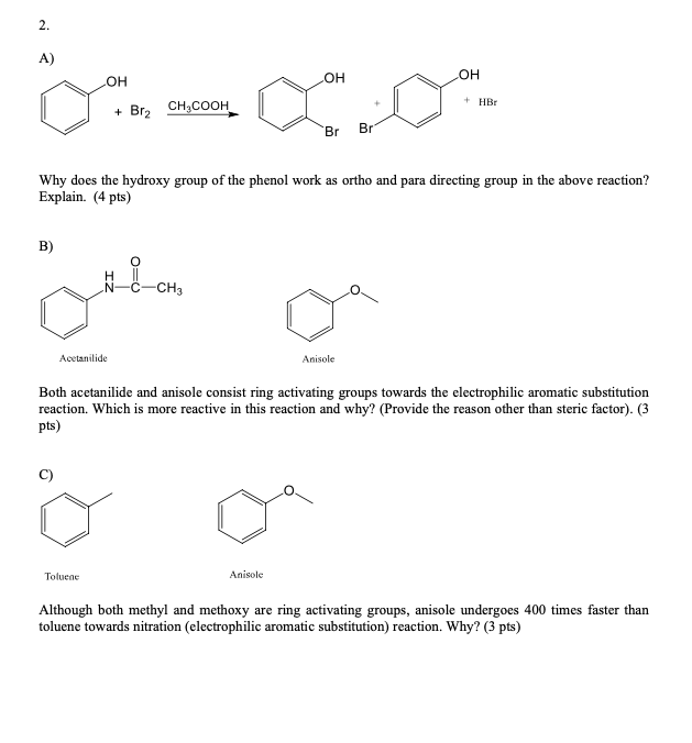 Solved Br Br Why does the hydroxy group of the phenol work | Chegg.com