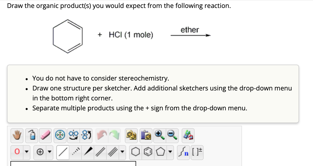 Solved Draw the organic product(s) you would expect from the | Chegg.com