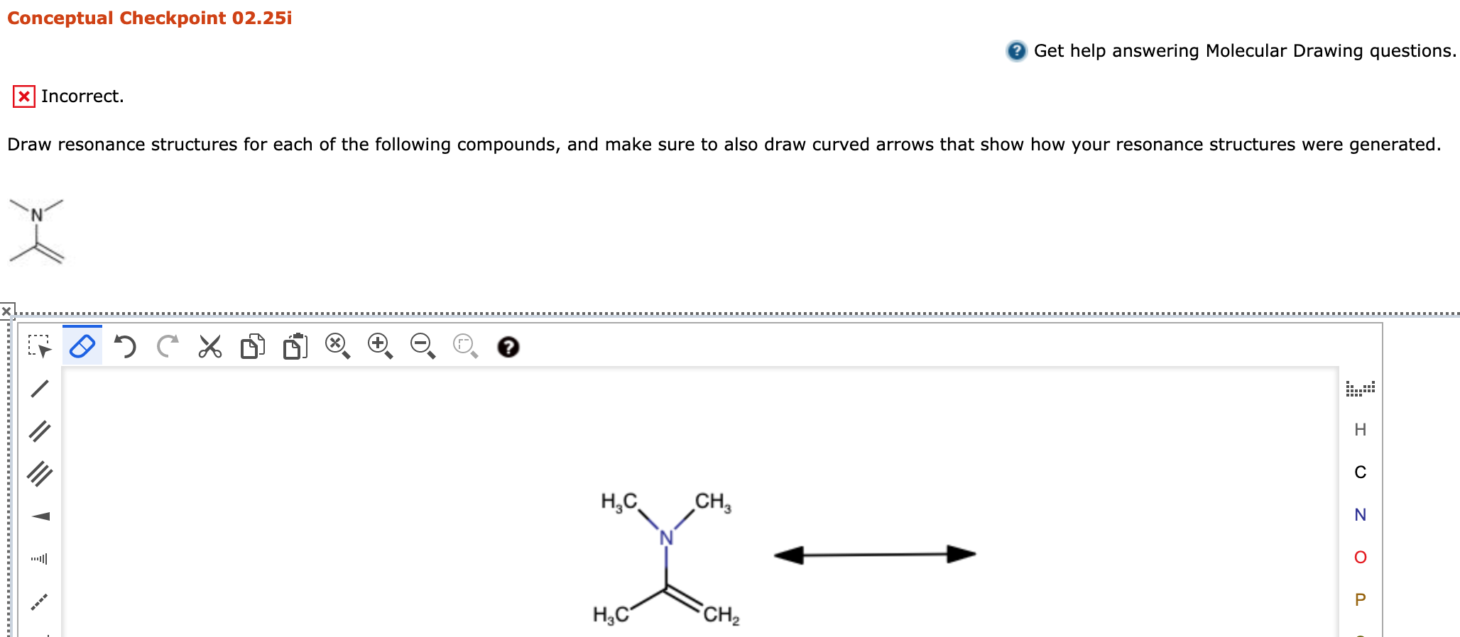 Solved Conceptual Checkpoint 02.25i Get help answering | Chegg.com