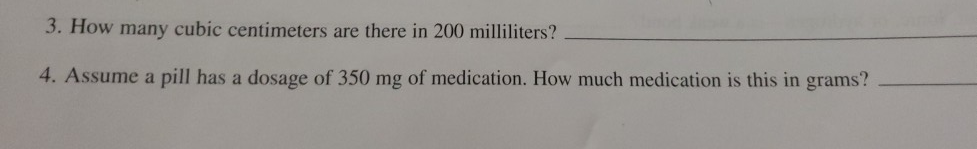 Solved 3. How many cubic centimeters are there in 200 | Chegg.com