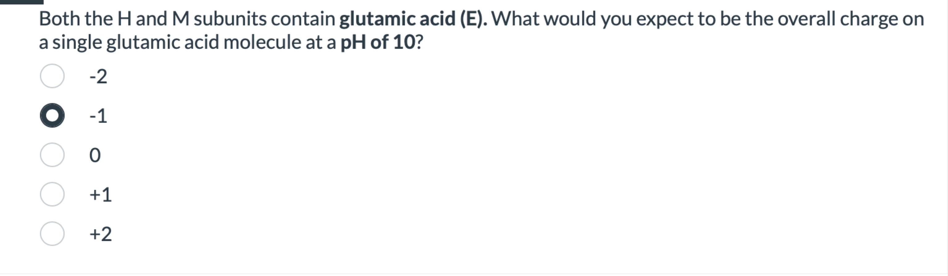 Solved Both the H and M subunits contain glutamic acid (E). | Chegg.com