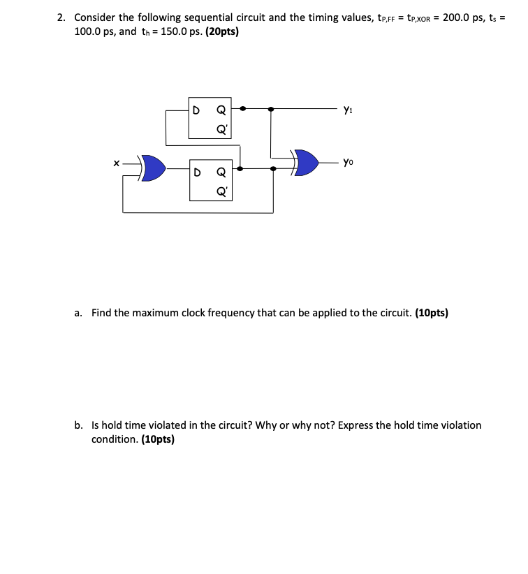 Solved Consider the following sequential circuit and the | Chegg.com