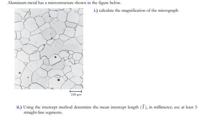Solved Aluminum metal has a microstructure shown in the | Chegg.com