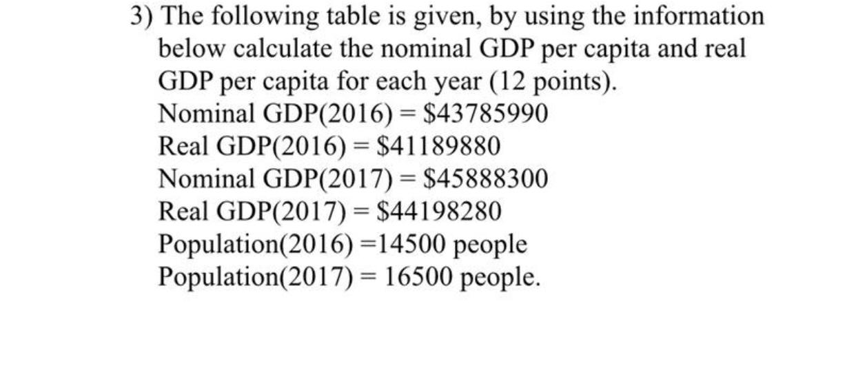 Solved 3) The following table is given, by using the | Chegg.com