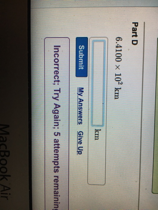 Solved 1.256 × 10-3 mm Submit My Answers Give Up Incorrect; | Chegg.com