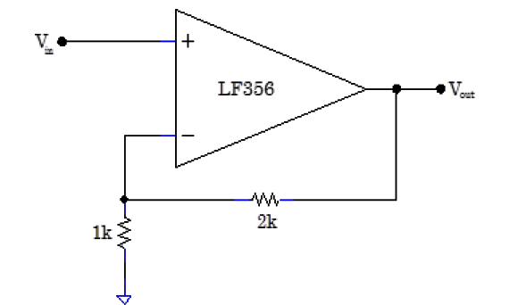 Solved + LF356 V 2k 1k | Chegg.com