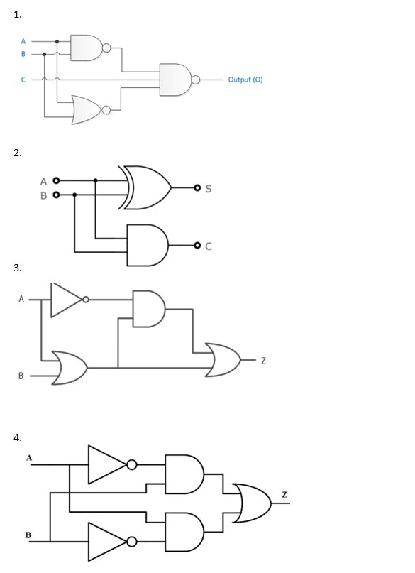 Solved Perform The Following Logic Circuits Using Tinkercad 