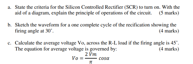 Solved Figure 3 shows a fully controlled silicon controlled | Chegg.com