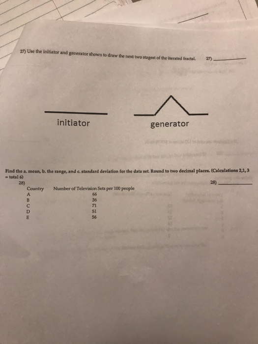 Solved 27) Use the initiator and generator shown to draw the | Chegg.com