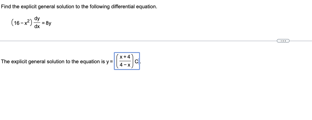 Solved Find the explicit general solution to the following | Chegg.com