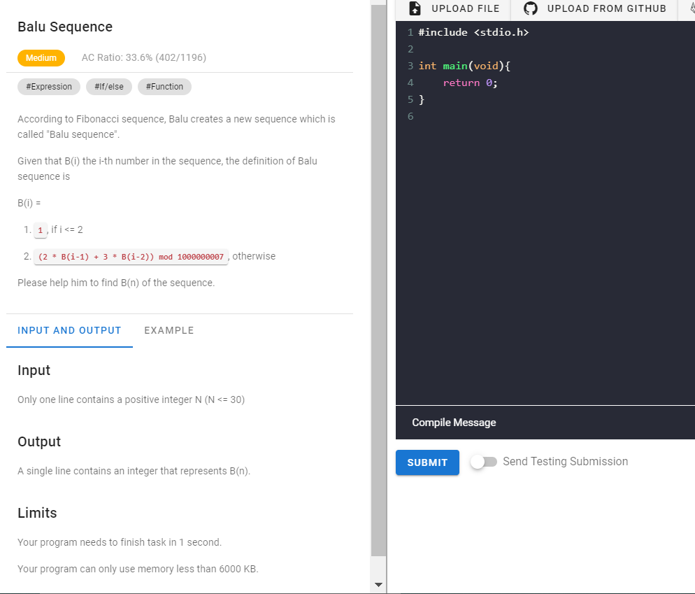 Solved UPLOAD FILE UPLOAD FROM GITHUB Balu Sequence 1 | Chegg.com