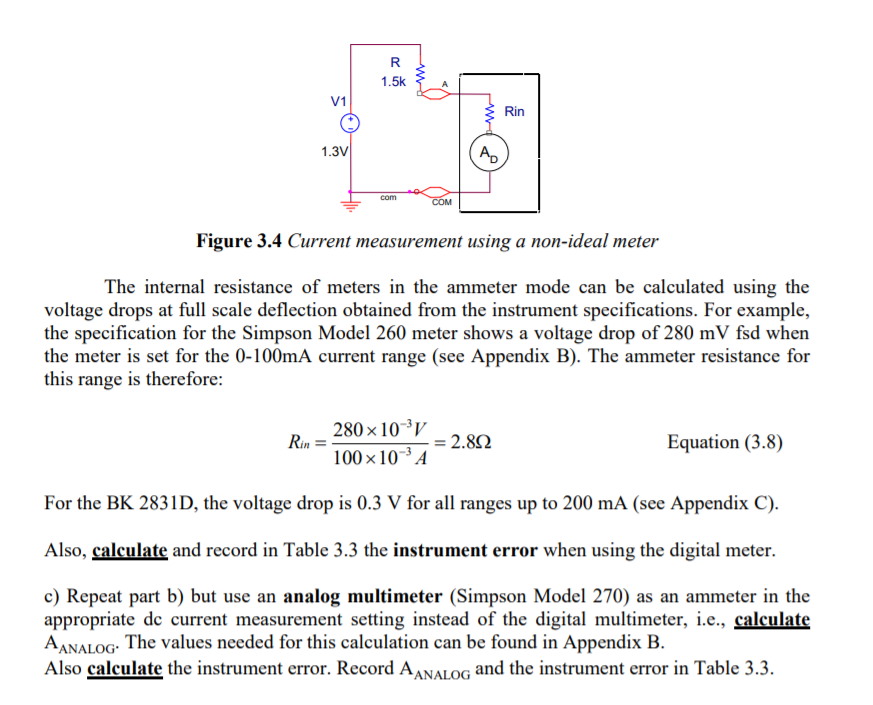 PI. 3. [20 MARKS] Ammeters For all parts of Question | Chegg.com
