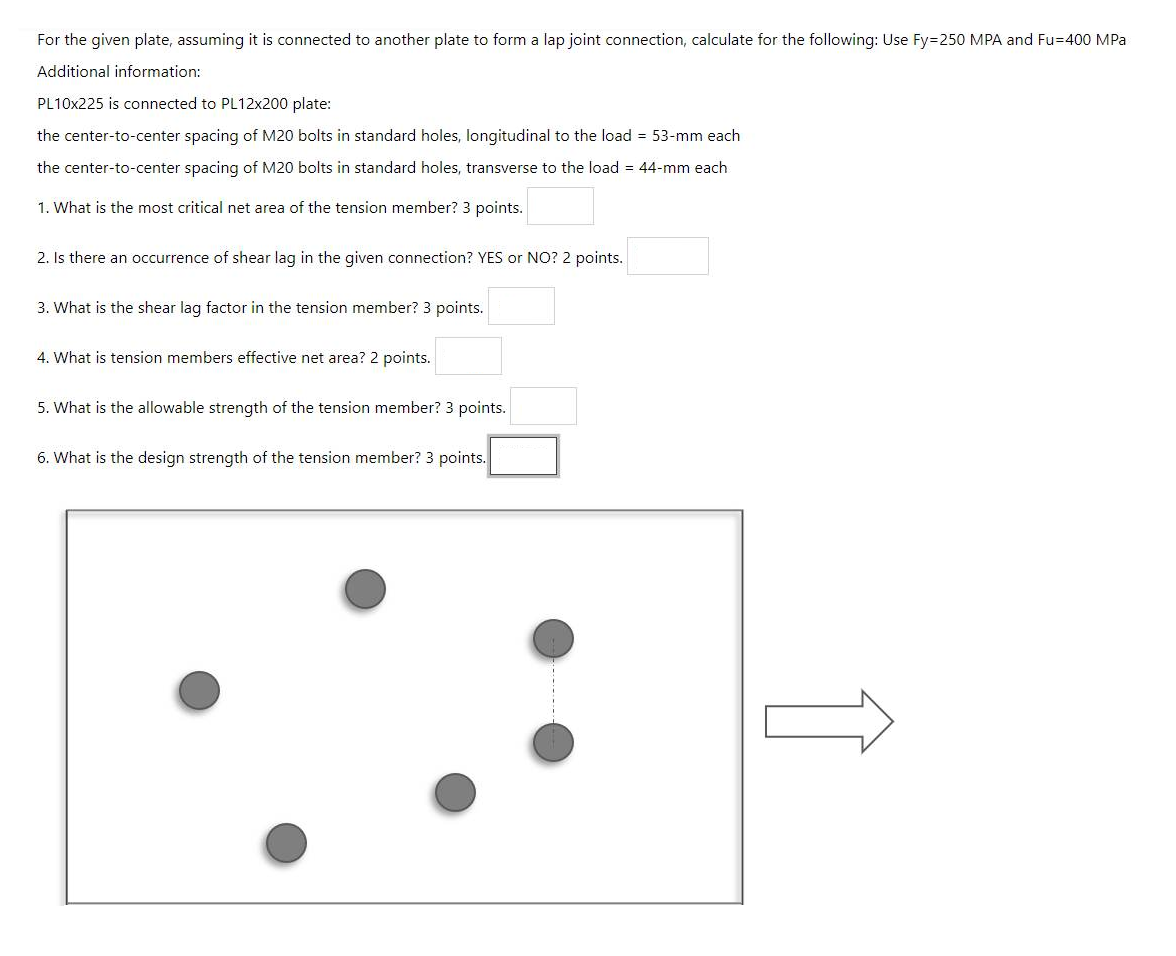Solved For the given plate, assuming it is connected to | Chegg.com