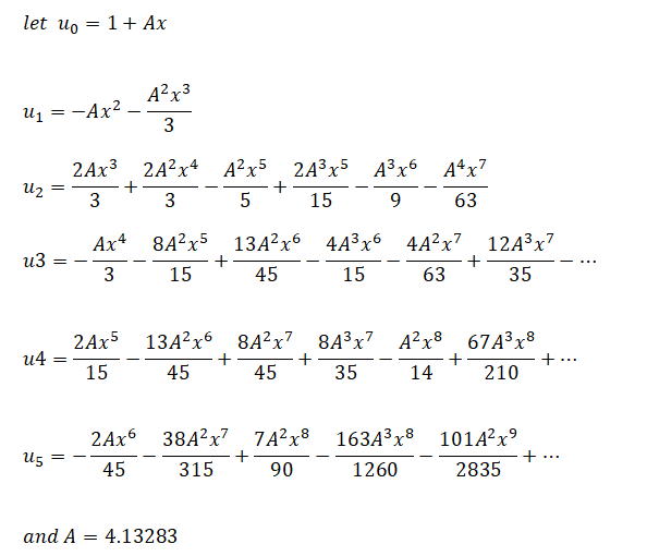 Solved let uo = 1 + Ax U1 = -Ax2 A2x3 3 U2 = 2Ax3 2A2x4 A2x5 | Chegg.com