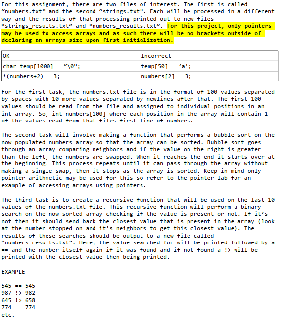 Solved C please Example numbers.txt file: 971 919 950 1066 | Chegg.com