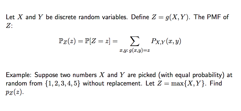 Solved Let X and Y be discrete random variables. Define | Chegg.com